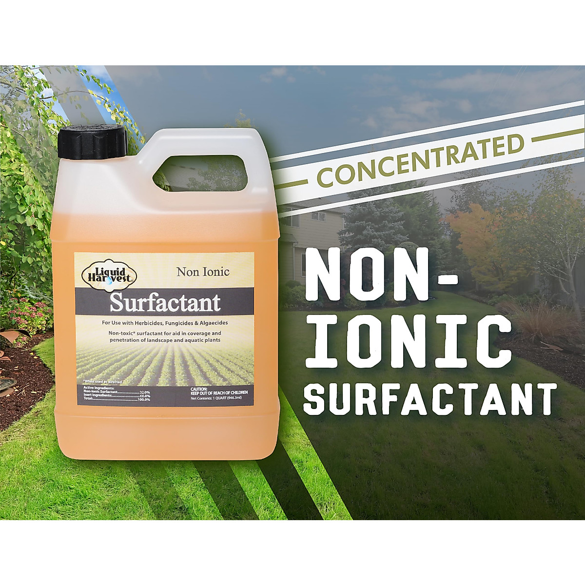 Concentrated Surfactant for Herbicides Non-Ionic 32oz, Increase Product Coverage, Increase Product Penetration, Increase Product Effectiveness