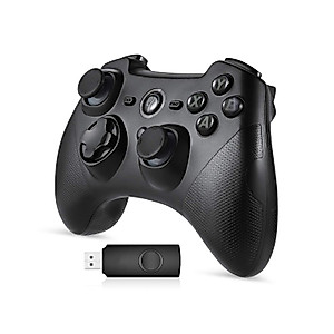 EasySMX 2.4G Wireless Controller for PC, PS3 Gamepads with Vibration Fire Button Range up to 10m Support PC PS3 Android Devices and TV Box