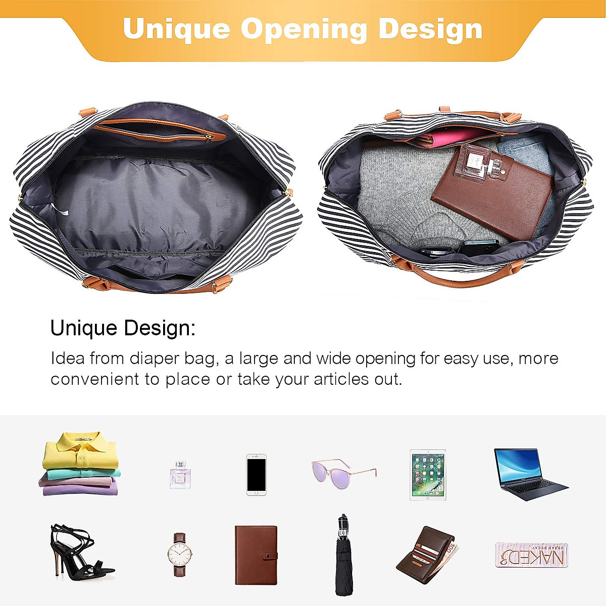 Sucipi Weekender Bags for Women Canvas Travel Duffel Bags with Shoe Compartment Overnight Bag Carry on Duffel Bag with Toiletry Bag for Travel Daily Use Hospital