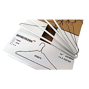 Homeneeds 16" Inch Strut Hanger 14.5 Gauge - Gold, for Dry Cleaners or Home (16" Inch Strut, Gold-White)