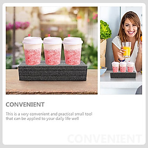 4Pcs Foam Drink Holders Drink Carrier Tray 3 Holes Hot or Cold Beverage Cup Holder Takeout Packing to Go Drink Holder for Car Food