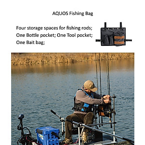 AQUOS Heavy-Duty for Two 11.5ft Inflatable Pontoon Boat with Stainless Steel Guard and Folding Seat and Haswing Handle Control 12V 55LBS Transom Trolling Motor for Fishing