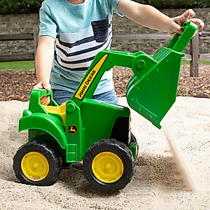 John Deere Big Scoop Tractor Toy with Loader - Officially Licensed John Deere Tractor Toys - Toddler Sand Toys Ages 3 Years and Up - 15 Inch