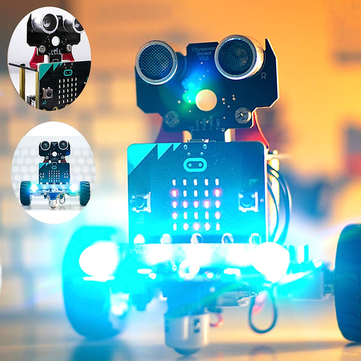 Yahboom Microbit V2 Coding Smart Robotics Toys DIY STEM Science Education RC Car Kit for Kids 10+ Compatible with BBC Micro bit Classroom Teaching Props Preferred