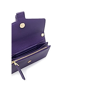 Versace Couture Purple Sketch Grainy Wallet, berry, M