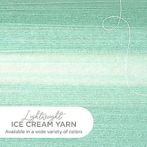 (3 Pack) Lion Brand Yarn Ice Cream Baby Yarn, Mint