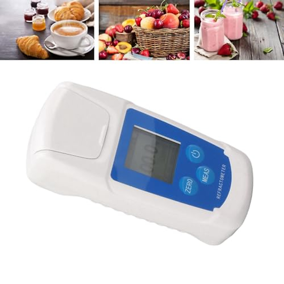 Portable Brix Reader Tester, 0‑55% Digital Brix Refractometer High Accuracy Brix Tester Meter for Fruit Juice Beverage Drinks Sugar Content Measuring