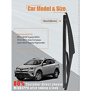 MIKKUPPA Replacement for Toyota RAV4 Rear Wiper Blade 2013-2018 - Back Windshield Rear Wiper Blade Replacement 85242-42040, 10 Inches