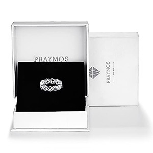 PRAYMOS Dog Paw Rings for Women S925 Sterling Silver Cute Cat Puppy Paw Print Ring Stackable Ring Pet Jewelry Gifts Size 5-11 (9)