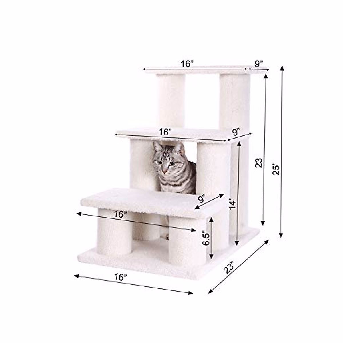 Armarkat Pet Steps, 3-steps, B3001, Ivory