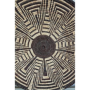 Woven Wall Basket Decor Hanging Natural Seagrass Round Wall Art Mural Basket Single For Living Room Office Or Bed Room Unique & Natural