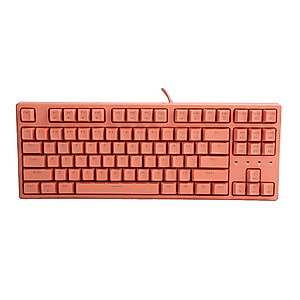 STK130 Mechanical Computer Keyboard ,Ergonomic 87‑Keys Gaming RGB Keyboard , for Game Office Home(orange)