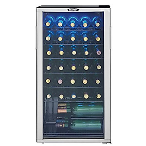 Danby DWC350BLP Free-Standing Wine Cooler, Stainless Steel-Matte