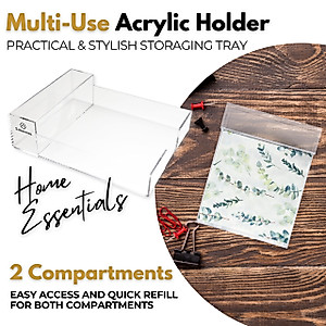 Acrylic Napkin Holder – Clear Guest Towel Holder Acrylic Buffet Server for Kitchens – Lucite Napkin Holder Clear Napkin Holder Acrylic Cocktail Napkin Holder