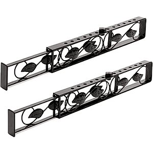 U.S. Patrol Keep Closed for Maximum Lock Ideal Stopper. Sliding Glass Window Security Bar. Adjustable Size. Set of 2, Black