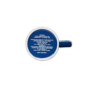 Silver Buffalo DC Comics Superman Splatter Paint Logo Ceramic Coffee Mug, 14 Ounces