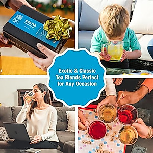 Tiesta Tea - Iced Tea Sampler Dry Flight Set | Loose Leaf | High to No Caffeine | Makes Cold Brew Iced Drink | Assorted Brew Sets with Herbal, Black, Fruit Blends & More | 8 Resealable Sample Pouches