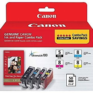 Canon PGI-5/CLI-8 With Photo Paper,Cyan