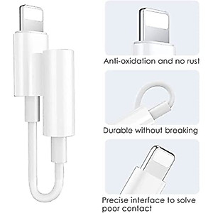 3.5mm Headphone Adapter Aux Audio Jack Dongle Earphones Cable Converter Compatible with iPhone 14 Pro Max/14 Plus/13 12 Pro Max/SE/11 Pro Max/XS-All iOS