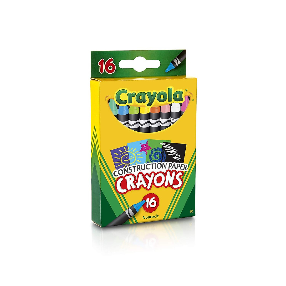 Crayola Construction Paper Crayons (16ct), Kids Crayons, Long-Lasting, Non-Toxic, Vibrant Colors for Kids Arts and Crafts, Ages 3+
