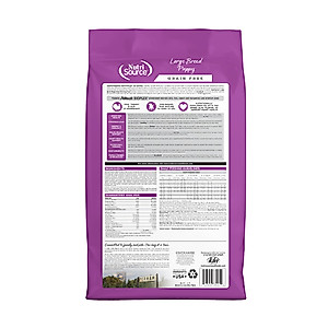NutriSource Grain Free Puppy Food for Large Breeds, Turkey, Whitefish and Menhaden Fish Meal, 12LB