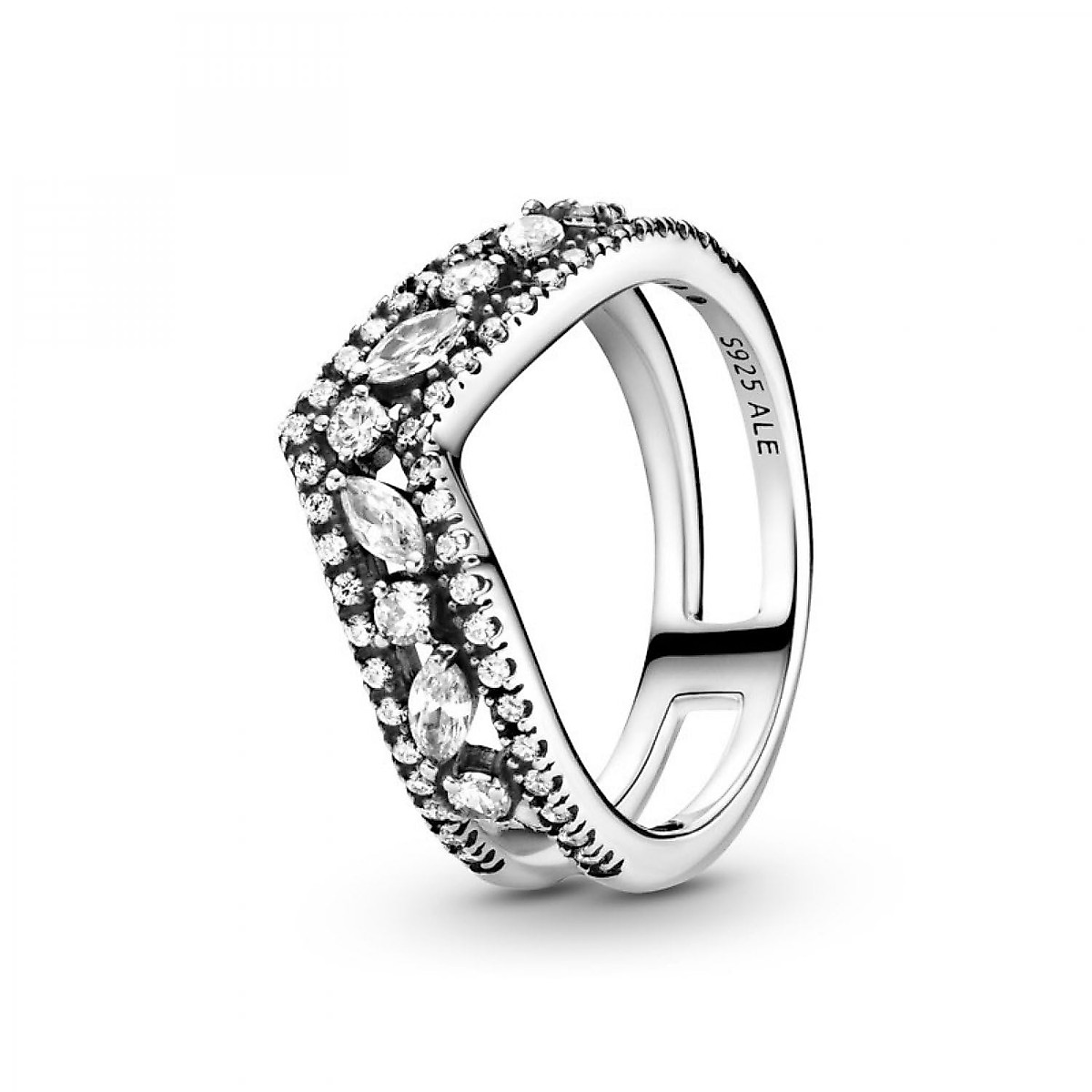 PANDORA Sparkling Marquise Double Wishbone Ring