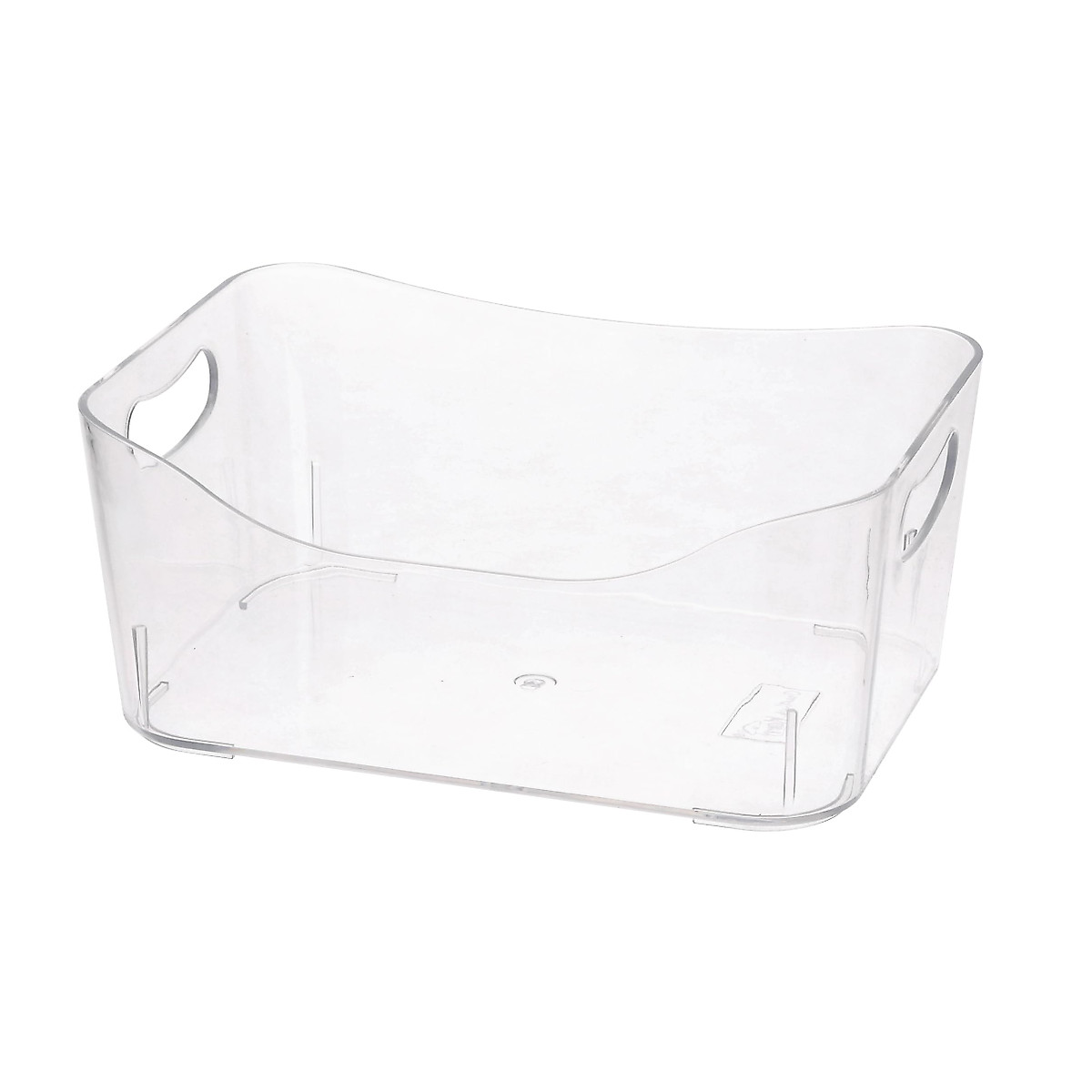 YBM HOME Storage Bins - Open Plastic Organizers and Storage Basket for Kitchen Pantry Organization, Under Sink Bathroom Storage, Toy Baskets, Food Storage Box Containers (Medium - Clear)