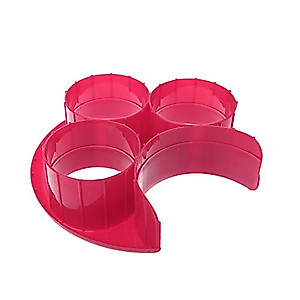 yuanhaourty Meal Measure Portion Control Plates Red Weight Loss Diet Tools