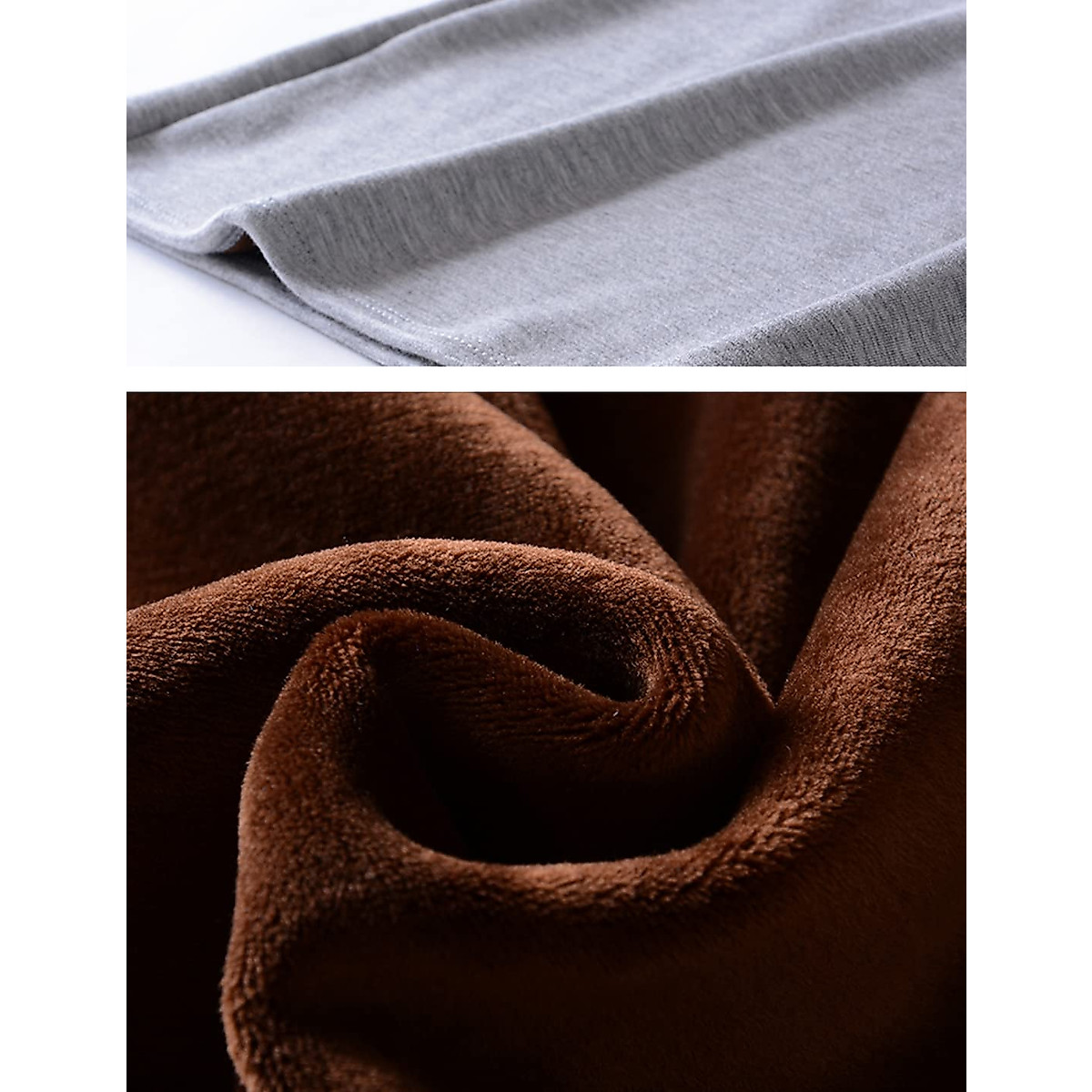 Locachy Men's Cotton Winter Warm Thermal Underwear Sleeveless Vest Fleece Lined Base Layer Tank Top Light Grey L