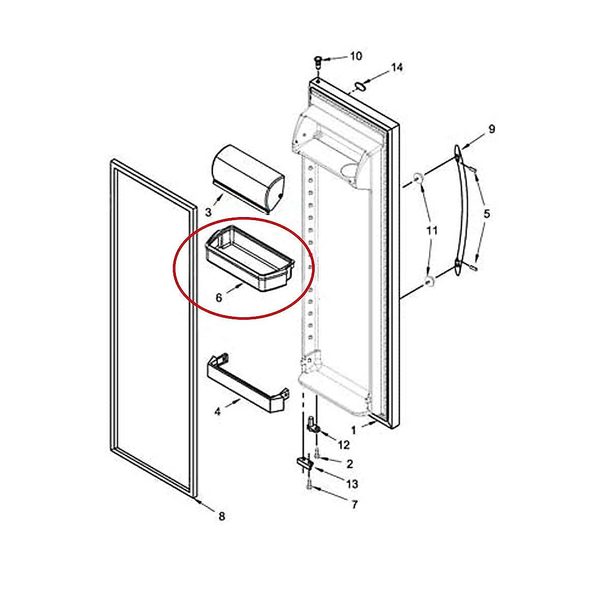2 Packs W10321304 Refrigerator Door Shelf Bin by SupHomie - Compatible with Whirlpool Refrigerator Replaces WPW10321304 PS11752778