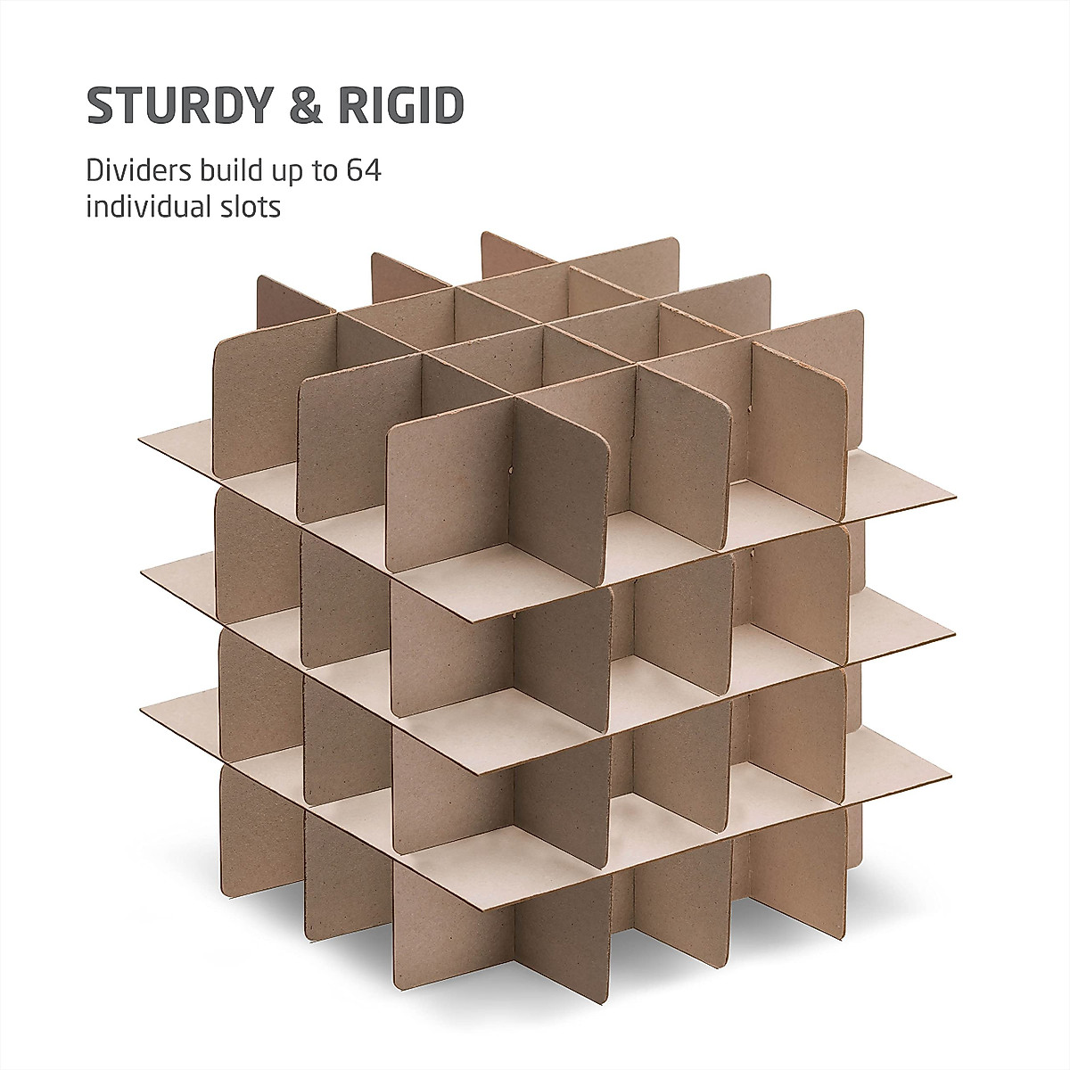 ZOBER Christmas Ornament Storage Box with Dual Zipper Closure - Box Contributes Slots for 64 Holiday Ornaments 3-Inch, Xmas Decorations Accessories, Made of Nonwoven Tear-Proof Material, Red