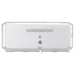 Manhattan 4-Port Hi-Speed USB Pocket Hub - Silver (160599)