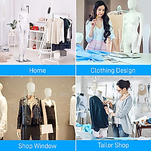 SereneLife 68.9" Tall Full-Body Female Mannequin with Adjustable Head, Flexible Limbs and Detachable Design, Perfect for Clothing Stores, Boutiques, Exhibitions and More