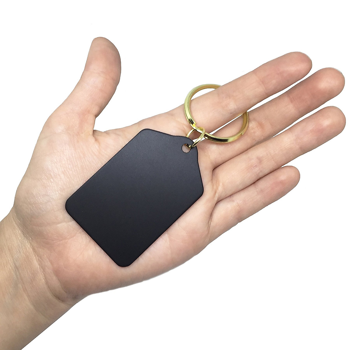 SkunkWerkz Keychain, Farm, Personalized Engraving Included (Black Metal)