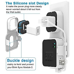 256GB USB Flash Drive and Outlet Wall Mount for Blink Sync Module 2, Save Space and Easy Move Mount Bracket Holder for Blink Outdoor Indoor Security Camera (Blink Sync Module 2 is NOT Included)