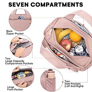 Artelaris Lunch Bag for Women, Insulated Lunch Box for Work, Large Leakproof Cooler with Side Pockets and Removable Shoulder Strap Women's Lunch Bag, Picnic School Beach Cute Lunch Bags