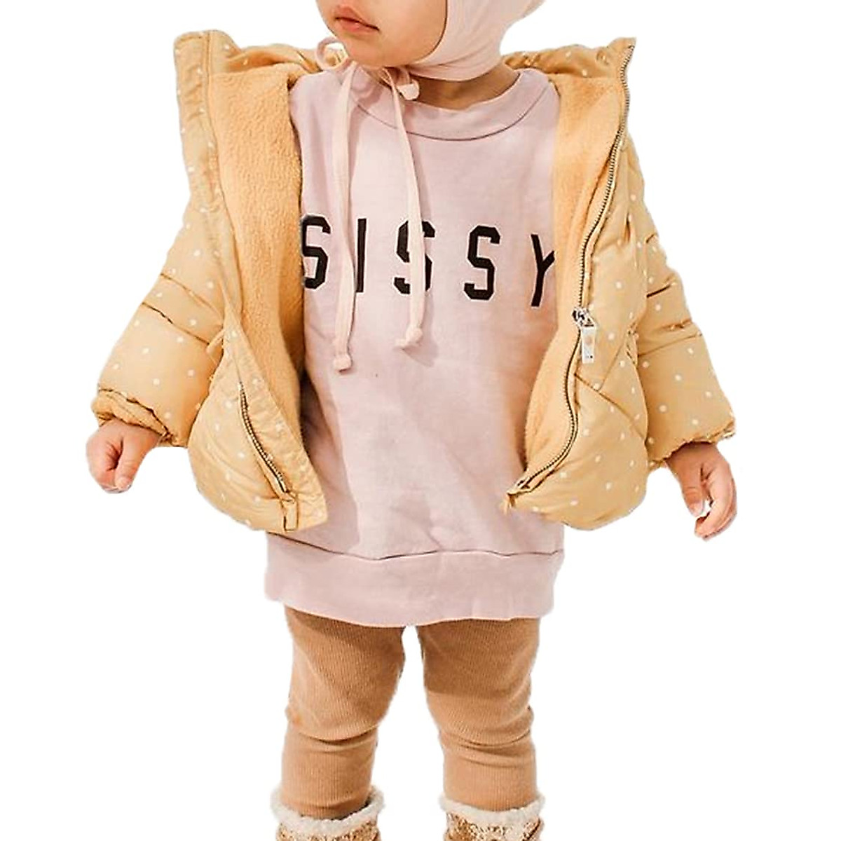 ZAXARRA Toddler Baby Boys Clothes Baby Sweatshirt Boys Girl Sweater Pullover Tops Unisex Baby Winter and Fall Clothes (Pink, 2-3 T)