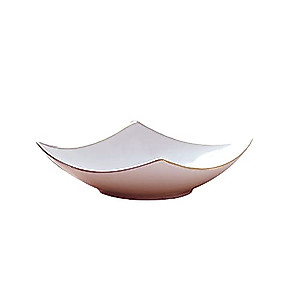 OUSIKA Plates 24.7 * 20.2 * 5.5cm Ceramic Square Dinner Plates, Dining Party Restaurant Serving Dish for Steak, Pizza, Salad, Pasta, Set of 4 Plate