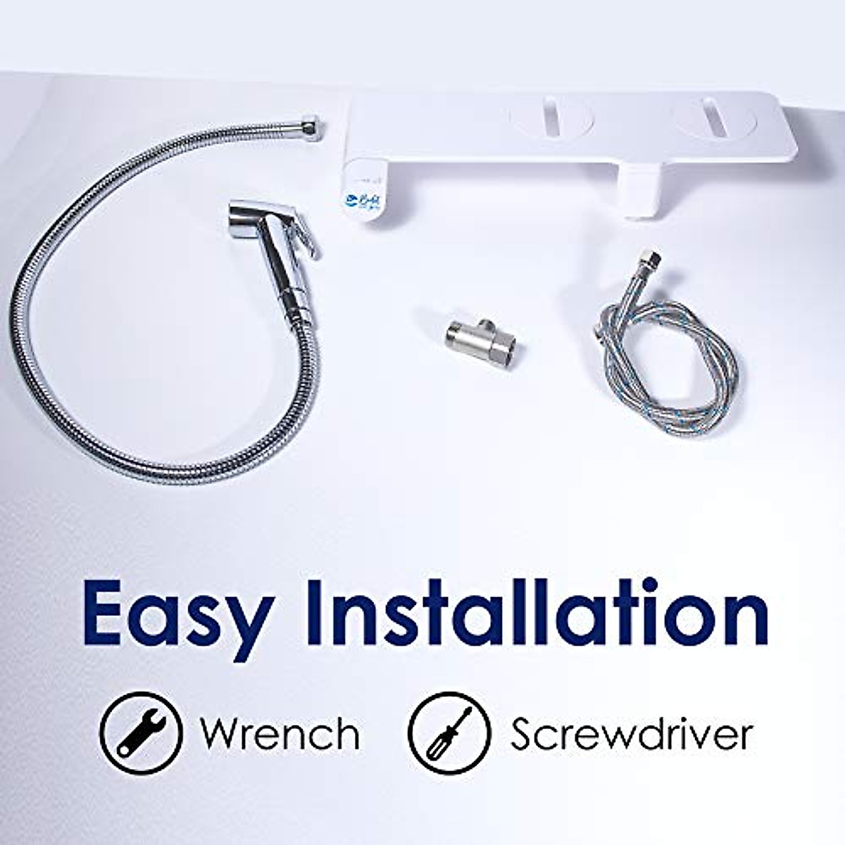 Bidet-N-Spray 2-in-1 Combo Non-Electric Bidet and Hand-held Sprayer Toilet Attachment - Easy to Install - Adjustable Water Pressure - Hygienic Bathroom Essential