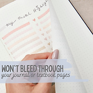 Oyster&Pop 12 Pcs Dual Tip No Bleed Pastel Highlighters | Aesthetic Desk Accessories & Book Highlighters | Cute No Bleed Highlighters for Journaling | Highlighters Aesthetic | Giftable Pen Pot