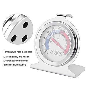 Stainless Steel Large Dial Freezer Refrigerator Thermometer Temperature Gauge Tool Kitchen Tool Accessory