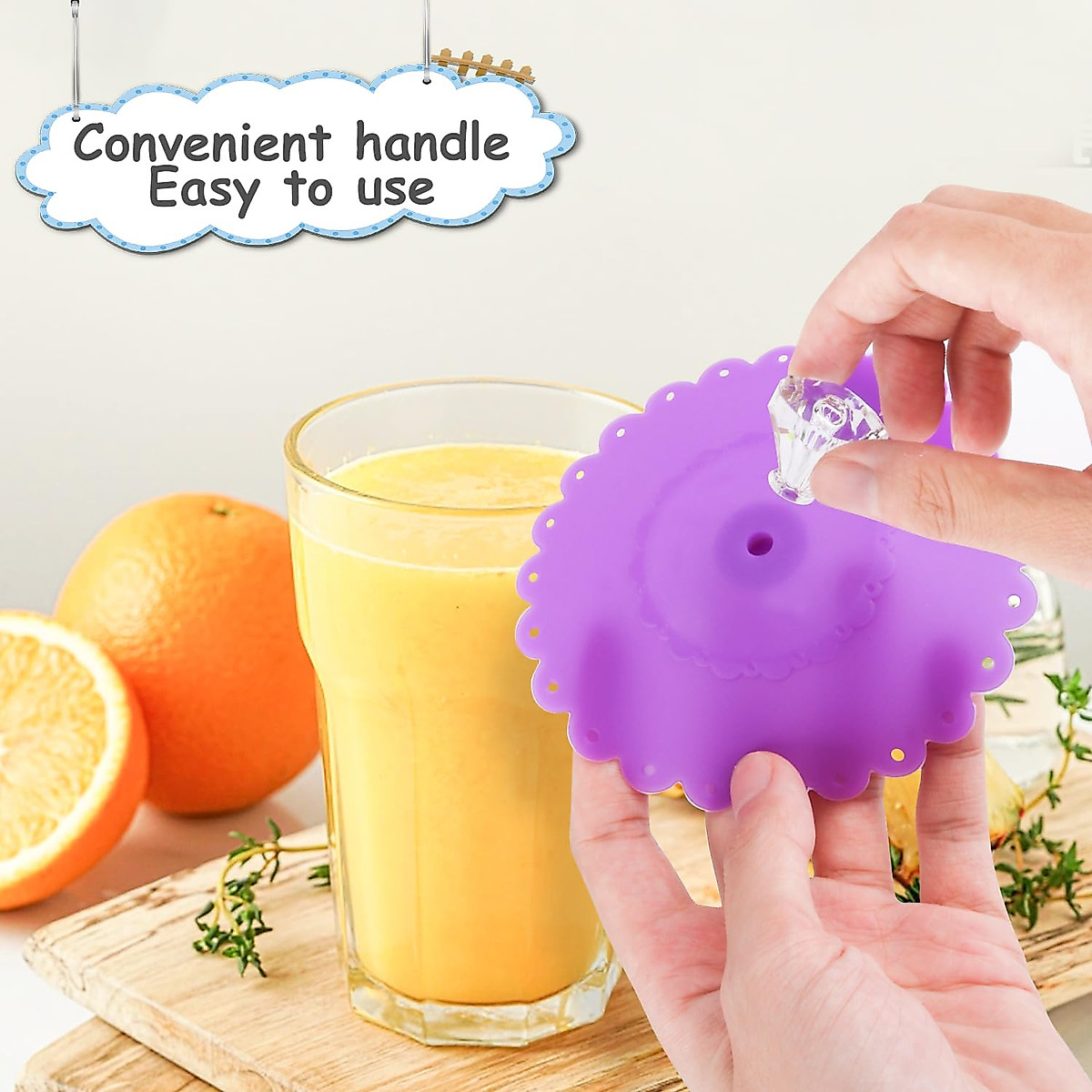 BOSMIOW 10pcs Silicone Cup Lid,Camping Colorful Anti-Dust Silicone Mug Cover,Flexible Silicone Outdoor Drink Cover,Diamond Dust Cup Cover for Mugs,Cups,Tea Pots,10 Colors