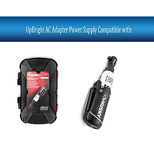UpBright 12V AC DC Adapter Compatible with Husky H38CPRAT 1003 520 917 1003520917 Built-in 12-Volt Lithium-Ion 3/8" Cordless Drive Ratchet Model 7106 Power Supply Cord Cable Battery Charger Mains PSU
