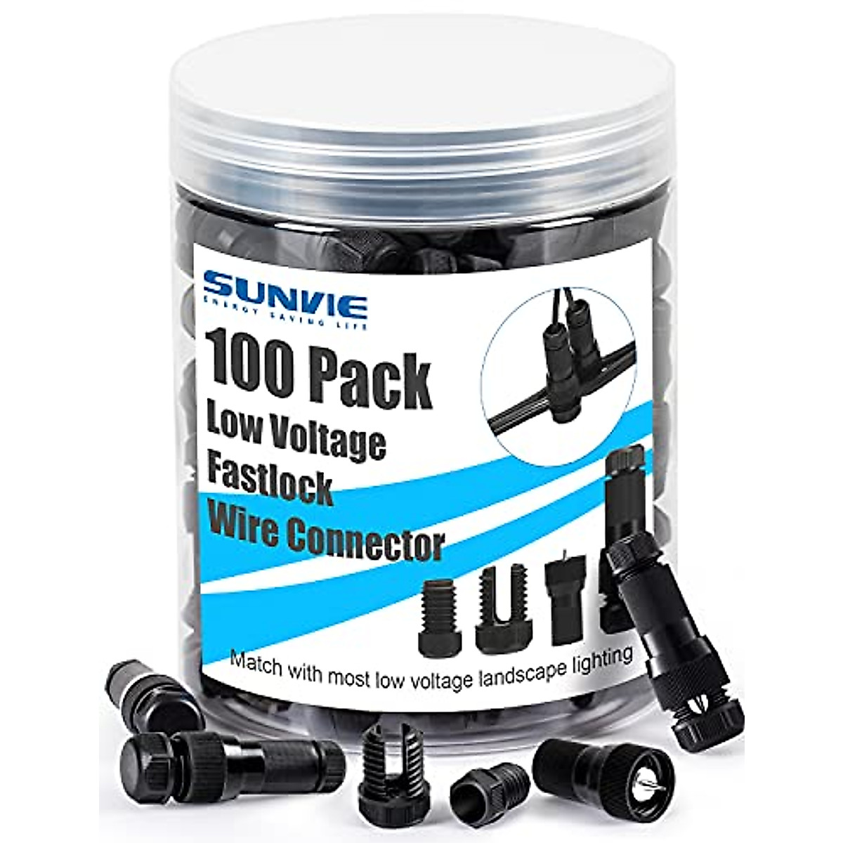 SUNVIE 100-Pack Low Voltage Landscape Wire Connectors
