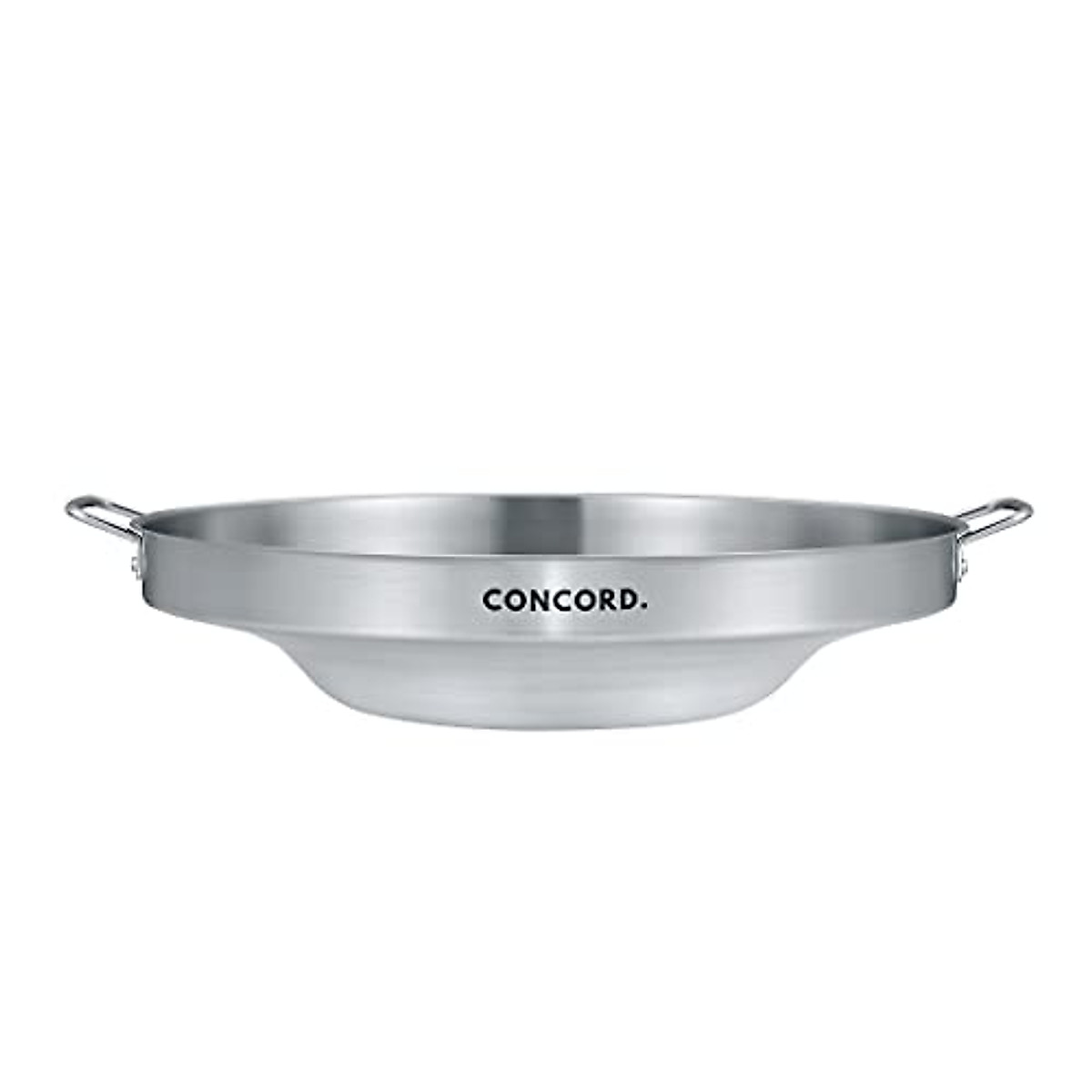 Concord Stainless Steel Comal Frying Bowl Cookware (22"), silver (S4008 S4812 S5612)