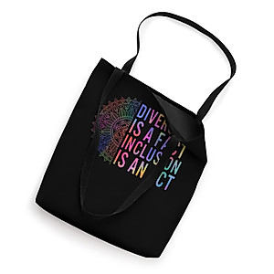 Diversity Fact Inclusion Act Anti Racism Equality Advocate Tote Bag