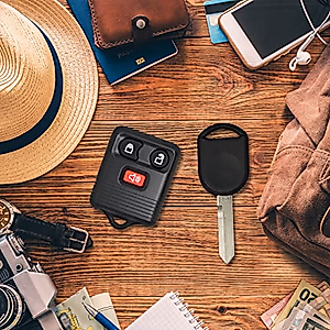 Keyless2Go Replacement for Keyless Entry Car Key Fob Vehicles That Use 3 Button CWTWB1U331, with New Uncut 80 Bit Transponder Ignition Car Key H85