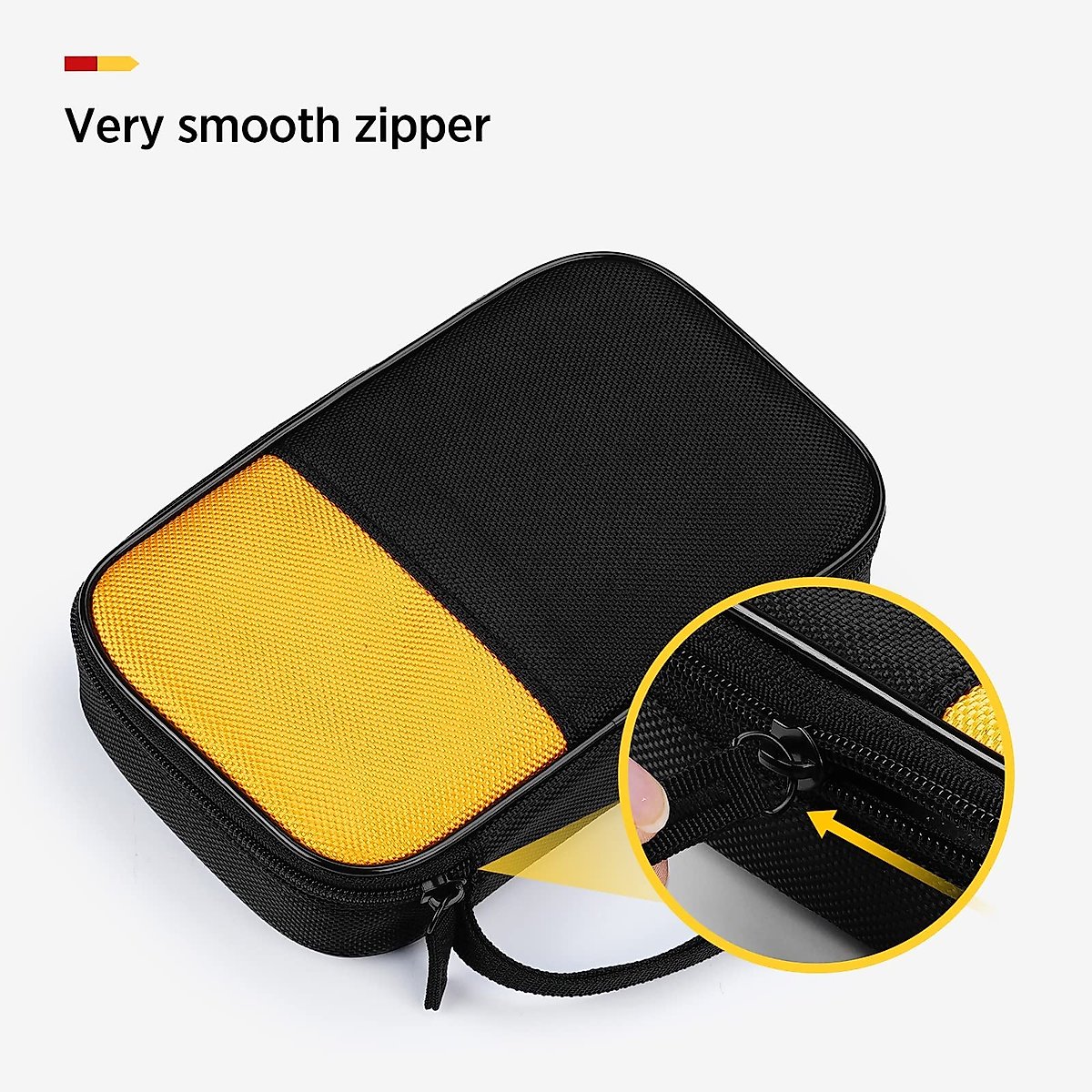 KingSung Zippered Soft Tool Carrying Case for Fluke 117/116/115/114/113 Digital Multimeter 62 Max and Many More, with Smooth Zipper and Thick Wrist Strap, Built-in Shock-Proof Cotton, Single-Layer