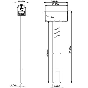 Architectural Mailboxes Mailbox to Go Galvanized Steel Mailbox and Post Kit, MC110WEC, White, Medium Capacity