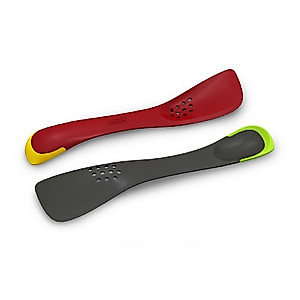 Joseph Joseph Uni-Tool 5-In-1 Utensil Slotted Solid Spoon Spatula Turner Slicer Kitchen All-In One Space Saving, Gray 12 long